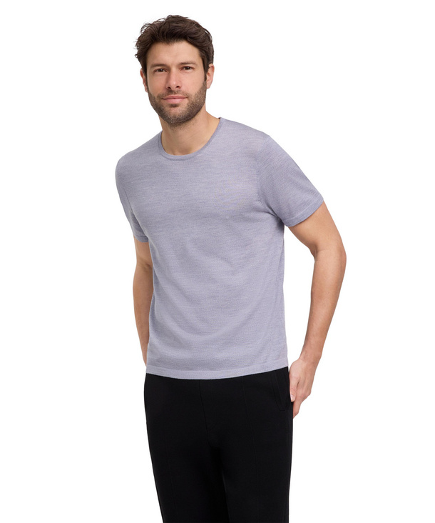 Men T-Shirt Round-neck (Grey) | FALKE