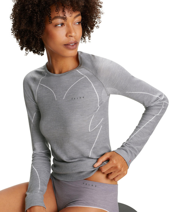Women Slip Wool-Tech Light (Grey) | FALKE
