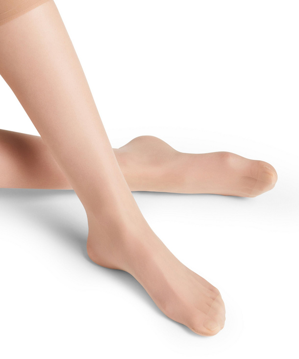 Seidenglatt 15 DEN Damen Kniestrümpfe (Braun)