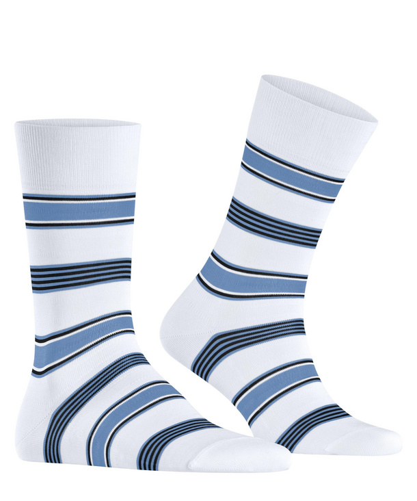 Marina Stripe Men Socks (White)