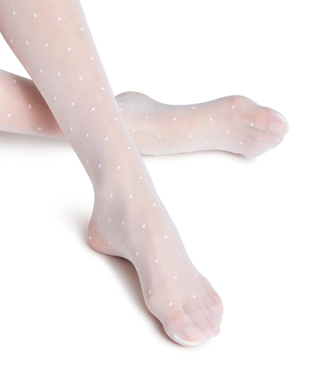 Dot 15 DEN Women Stay-ups (White)