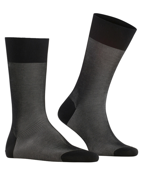 Short Socks Fine Shadow (Black) | FALKE