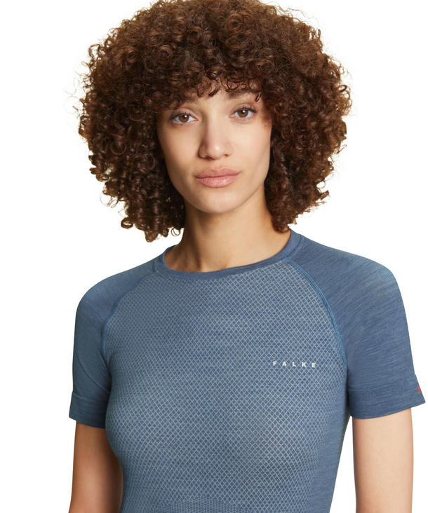 Damen T-Shirt Wool-Tech Light (Blau) | FALKE