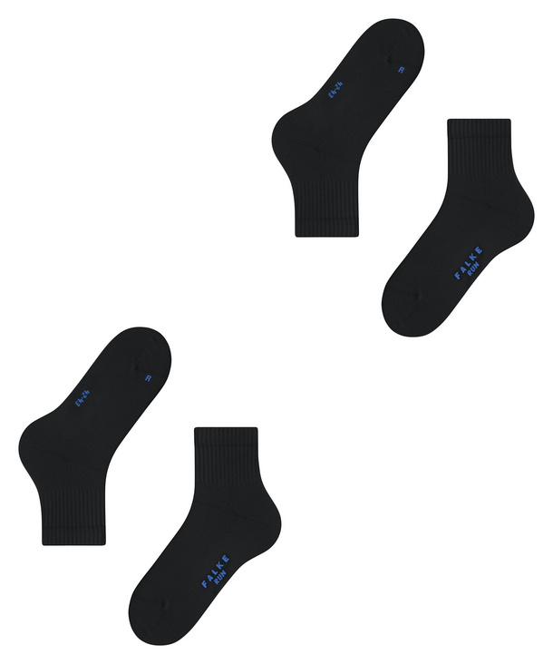 Run Rib 2-Pack Unisex Kurzsocken (Schwarz) | FALKE