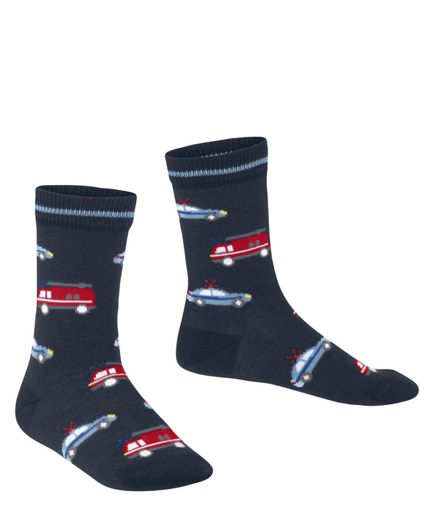 Police and Fire Cars Kinder Socken (Blau) | FALKE