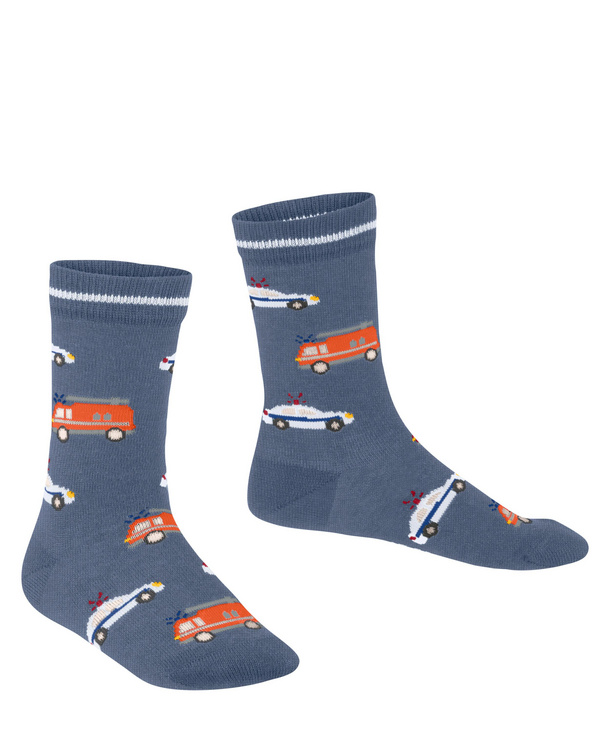 Police and Fire Cars Kinder Socken (Blau) | FALKE