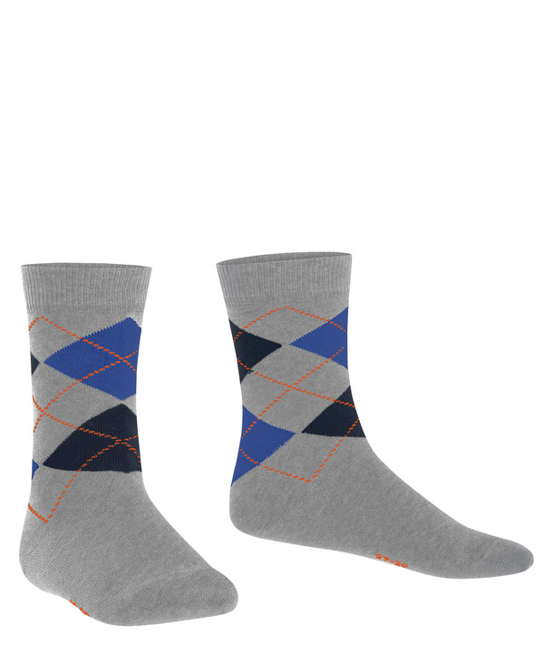 Classic Argyle Kids Socks (Grey)