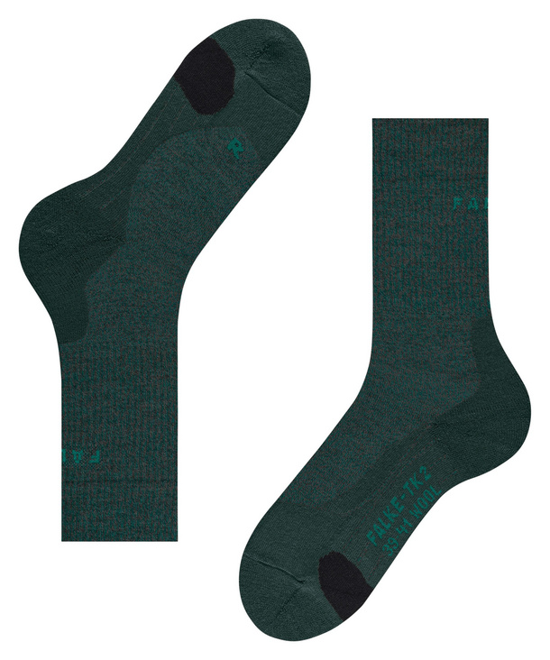 Trekking Socks TK2 Wool Women (Green) | FALKE
