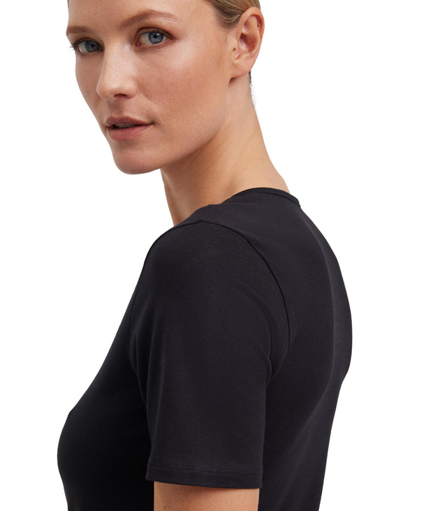 2-Pack Women T-Shirt Round-neck Daily Comfort (Black) | FALKE