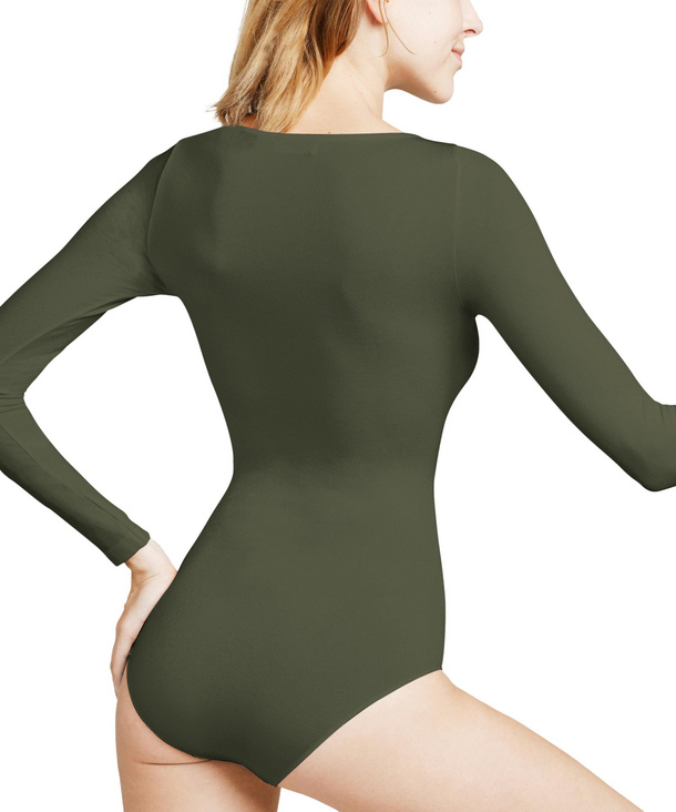 Damen-Body Fine Cotton (Grün) | FALKE