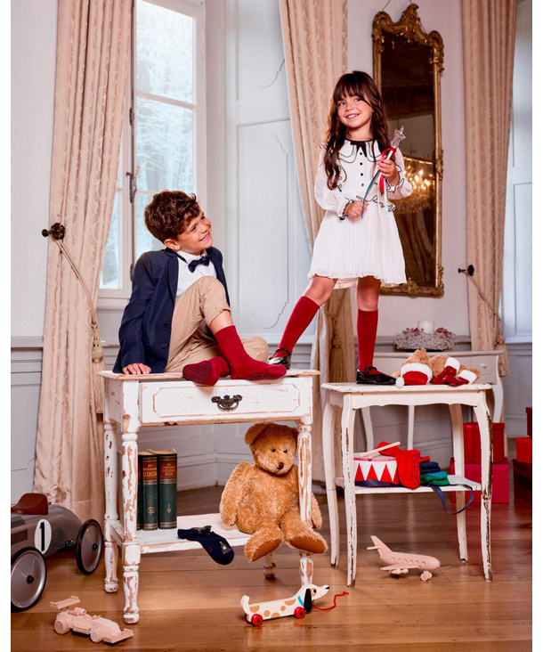 Family Kids Knee-high socks (Grey) | FALKE