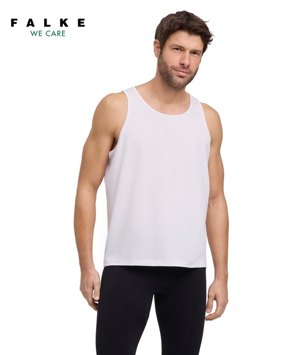 Men Training Top Round-neck (White) | FALKE