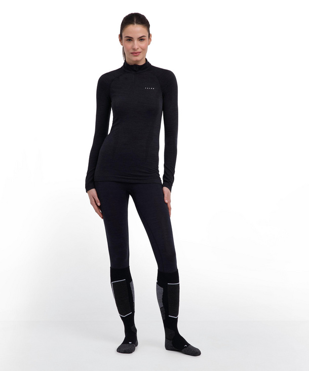 Women Long-sleeve shirt Wool-Tech (Black)