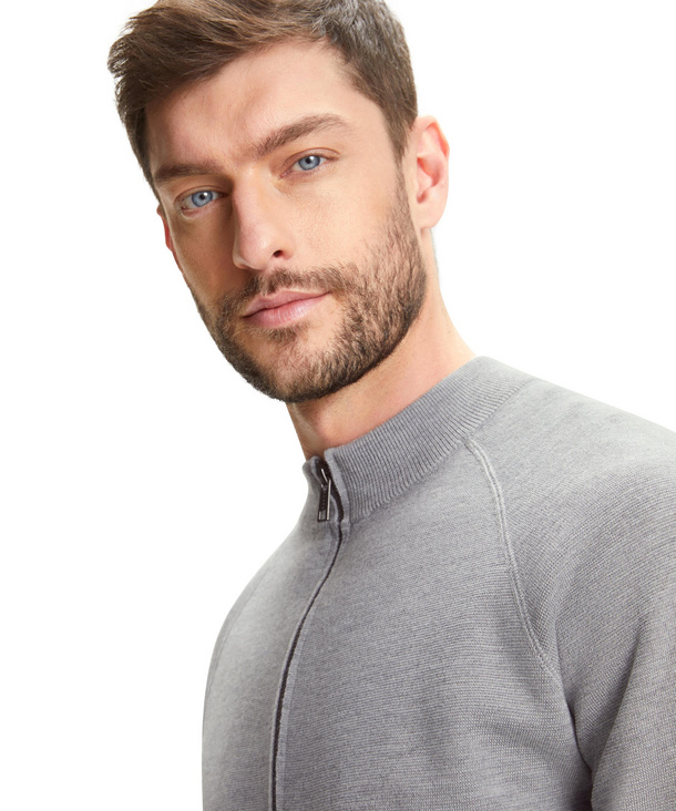 Herren Zip-Jacke (Grau) | FALKE